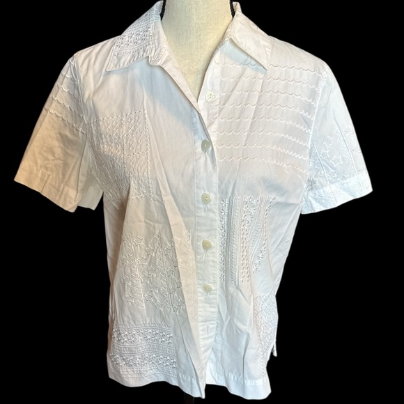Koret | Tops | Koret White Button Down Short Sleeve Shirt | Poshmark